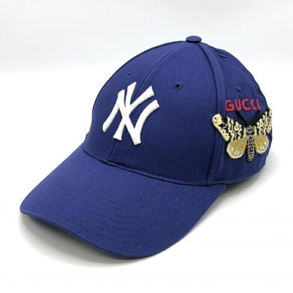Gucci | Accessories | Gucci Gucci Ny Cap Blue White Butterfly New York ...